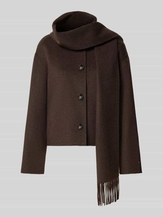 Comma Jacke aus Woll-Mix mit Schal