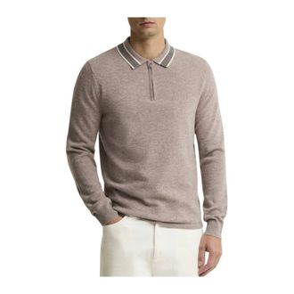 Barbour Newport Langarm-Strickpolohemd - - Tops - Herren - Beige - S