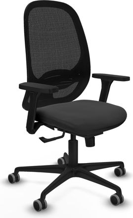 Piqueras y Crespo Schreibtischstuhl Cilanco mit 3D-Armen, h&ouml;henverstellbare Lendenwirbelst&uuml;tze, ausgestattet mit 3 Positionen und Schneidschaum, Schwarz/Dunkelgrau