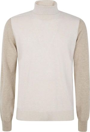 Maison Margiela Homme, Pulls, Beige, Taille: L Two-Tone Wool Crewneck