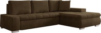 Mirjan24 Elegante Sofa Orkan Mini mit Schlaffunktion und Bettfunktion, Eckcouch Ecksofa mit Bettkasten, Couch L-Sofa Gro&szlig;e, Ottomane Universal (Wave 09)