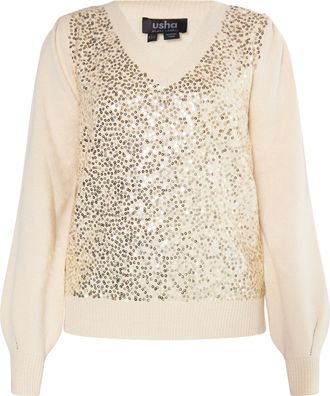 Usha Strickpullover Damen Creme