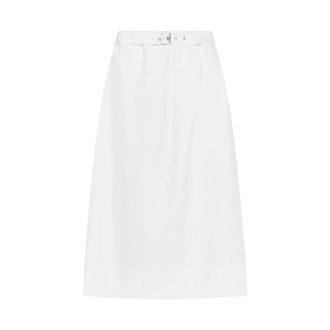 Seventy Gonna in misto lino - - Skirts - Damen - Wei&szlig; - 2XS