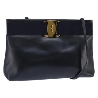 Ferragamo Pre-owned Leder Crossbody Bag - - Pre-owned - Damen - Blau - ONE SIZE