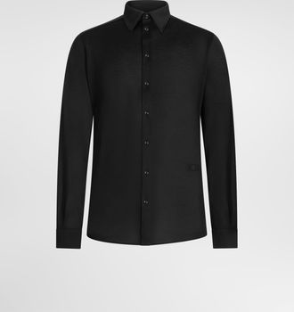 Dolce & Gabbana Hemd Martini Aus M&eacute;lange-jersey - Mann Hemden Schwarz 37