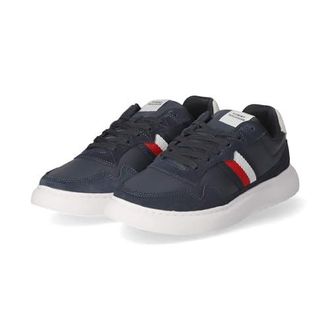 Tommy Hilfiger Baskets légères Cupsole LTH Mix Stripes Fm0fm04889 pour Homme, Bleu Ciel désert, 44 EU