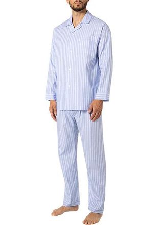 Novila Herren Pyjama blau Stoff gestreift