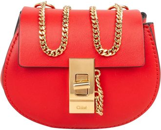Chlo&eacute; Crossbody Bags - Chloe Red Leather Drew Micro Backpack - Gr. unisize - in Rot - f&uuml;r Damen