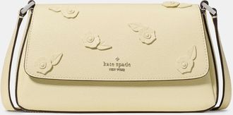 Kate Spade New York Kate Spade Sutton Umh&auml;ngetasche Mit Blumenmuster, Extraklein f&uuml;r Frauen in Zitronenfondant | ANIMATIONEN AUS LEDER