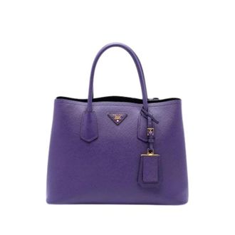 Prada Pre-owned Saffiano Satchel - Femme - Pre-owned - Violet - Taille: ONE Size