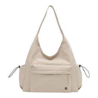 Generic Sac &agrave; bandouli&egrave;re polyvalent en nylon tendance pour femme, shopping, voyage, quotidien, beige, 400.00x250.00x150.00mm/15.75x9.84x5.91inch