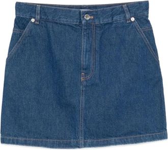 Maison Kitsun&eacute; Femme, Jupes, Bleu, Taille: W28 Jupe en denim