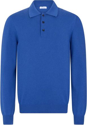 Malo buttoned long-sleeve polo shirt - Blau