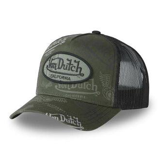Von Dutch Casquette Homme & Femme, Casquette Trucker Cafe, Ajustable, Kaki Taille TU