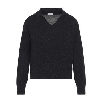 PESERICO Lurex Polo - - Knitwear - Damen - Blau - M