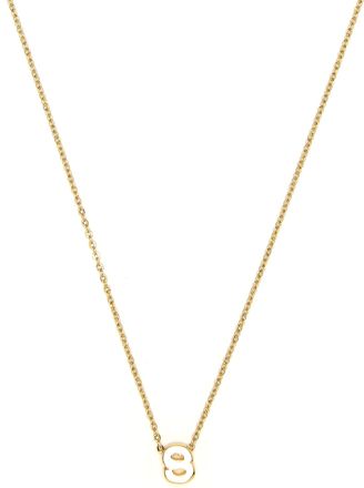 Luxenter Alphabet-Halskette mit 18-kar&auml;tigem Gold - Buchstabe S, Mediano, Metall, Ohne Edelstein