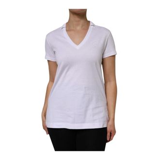 Dolce & Gabbana V-Ausschnitt T-Shirt - - Tops - Damen - Wei&szlig; - S