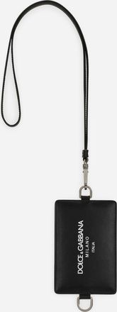 Dolce & Gabbana Kartenetui Aus Kalbsleder - Mann Geldb&ouml;rsen Und Kleinlederwaren Schwarz Leder Onesize