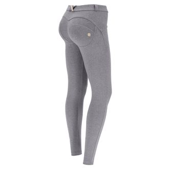Freddy WR.UP Skinny Push-Up-Hose WR.UP, klassische Taille und enge Passform, aus Bio-Baumwolle, Grau, 42