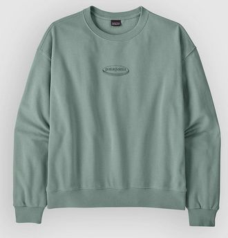 Patagonia 95 Oval Logo Daily Crew Sweater cover green