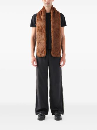 Unreal Fur écharpe à empiècements en fourrure artificielle - Orange