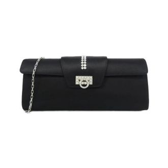 Ferragamo Pre-owned Satin Schultertasche - - Pre-owned - Damen - Schwarzk - ONE SIZE