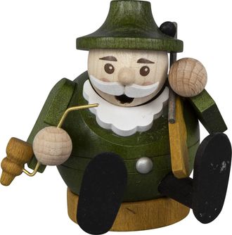 Saico Mini Rauchfigur/R&auml;ucherfigur - F&ouml;rster sitzend - H&ouml;he: 8cm - Made in Germany