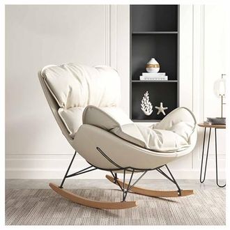 Generic Fauteuil à bascule, confortable et inclinable pour adultes, idéal pour les petits espaces, parfait pour lire et se détendre dans la chambre ou le salo