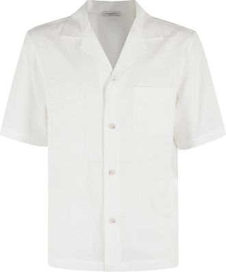 Paolo Pecora Homme, Chemises, Blanc, Taille: M Chemise Manches Courtes Couleur Cr&egrave;me