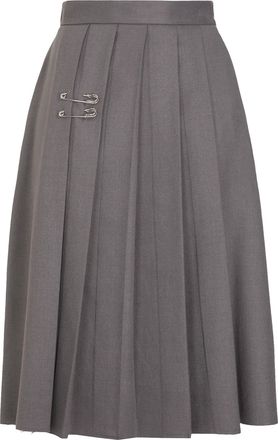8 by YOOX PLEATED MIDI SKIRT