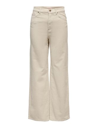 Only Damen Cordhose ONLHOPE GLOBAL EX Relaxed Fit - Beige 34 36 38 40 42 Cotton, Größe:40W / 32L, Farbe:Oatmeal 15263179
