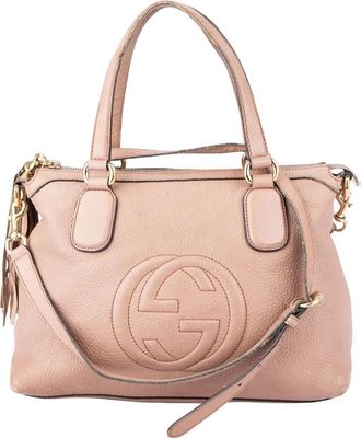 Gucci Crossbody Bags - Gucci Pink Leather Soho Handbag - Gr. unisize - in Gold - für Damen