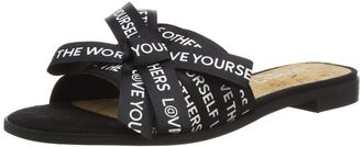 Desigual Shoes Mambo Lettering, Damen Peeptoe Sandalen, Schwarz (Negro 2000), 36 EU (3 UK)