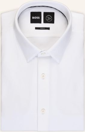 HUGO BOSS Jerseyhemd Hank Slim Fit weiss