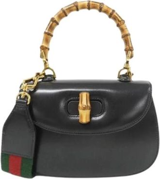 Gucci Sac &agrave; main Bamboo Pre-owned - Femme - Pre-owned - Noir - Taille: ONE Size