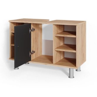 Vicco Meuble sous vasque simple Fynn, Anthracite, 80 x 54 cm