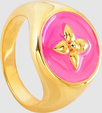Cabirol Chevali&egrave;re Croisette Laiton Fuchsia