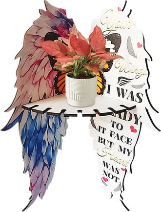 Generic Wandhalterung aus Holz, Eckregal, Eck-Wandregal f&uuml;r Pflanzen, Organizer, B&uuml;cherregal, Wandregal