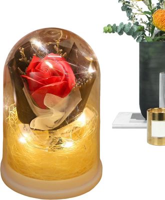 Generico Blume f&uuml;r immer - Blumenstrau&szlig; aus ewigen Rosen in einer Kuppel | Geburtstagsblumen f&uuml;r Damen - Geschenk f&uuml;r Frauen zum Geburtstag Weihnachten Valenti