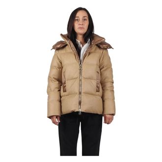 People of Shibuya Femme, Vestes, Beige, Taille: 38 FR Doudoune Femme