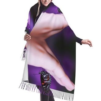 Generic Papillon Sur Le Doigt Femme Etole Grande Scarf Douce Ch&acirc;le Wrap Pour Cadeau Soir&eacute;e Automne Hiver