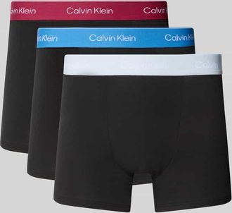 Calvin Klein Underwear Regular Fit Trunks aus Baumwoll-Mix im 3er-Pack