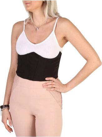 Guess Femme, Tops, Noir, Taille: 46 FR Haut d&eacute;t&eacute; avec Fermeture &Eacute;clair au Dos