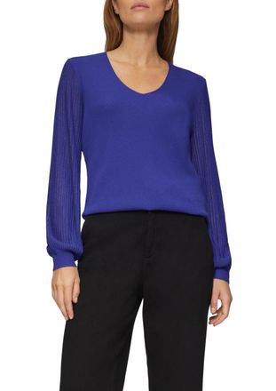 s.Oliver Strickpullover mit semitransparenten &Auml;rmeln