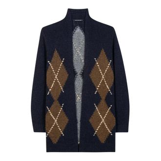 Luisa Cerano Cardigan en m&eacute;lange dalpaga &agrave; motif - Femme - Pulls - Multicolore - Taille: 42 FR