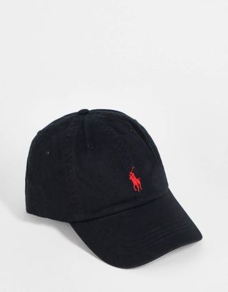 Polo Ralph Lauren Schwarze Baseballkappe mit Markenlogo