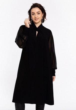 Yoek A-Linien-Kleid Damen Kleid Lockere Passform mit langen &Auml;rmeln