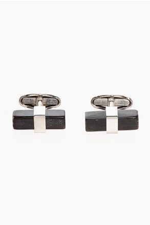 Corneliani Brass Cufflinks with Horn Detail size Unica