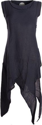 vishes Zipfelkleid Asymmetrisches armloses Lagenlook Zipfelkleid Hippie, Ethno, Boho, Goa Style