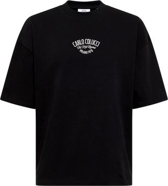Carlo Colucci Homme, Tops, Noir, Taille: L T-Chemises